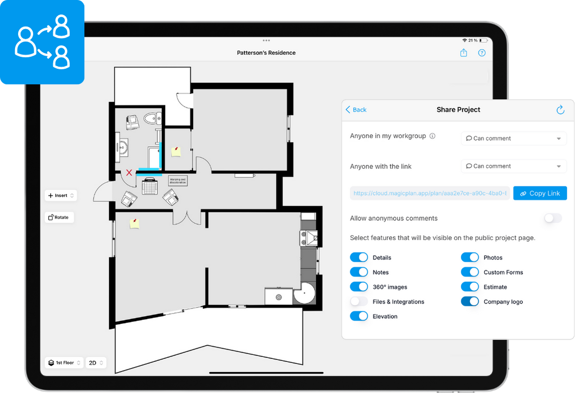 magicplan for Admin Teams | Real-time Project Overview