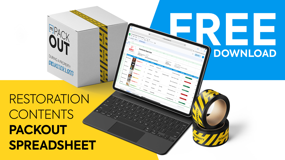Restoration Contents Packout Spreadsheet | Free Download