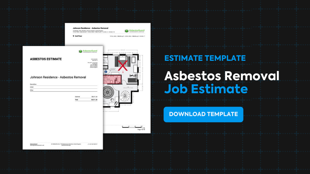 Asbestos Removal Job Estimate With Costs Breakdown | Download Template